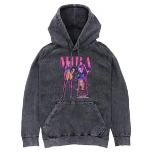 KPOP DEMON HUNTERS Mira Super Star Logo Pull Over Hoodie - Black