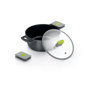 BRA COOKWARE Life Ceramic Nonstick Stock Pot W/glass Lid | 9.5 Inch 4.2 Quart