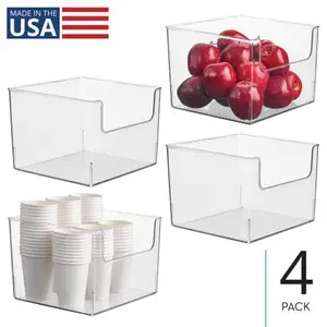 IDESIGN Open-front Storage Bin For Kitchen, Pantry, Bathroom, Office, Set Of 4