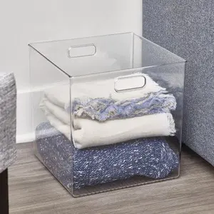 IDESIGN Large Linus Plastic Storage Bin With Handles