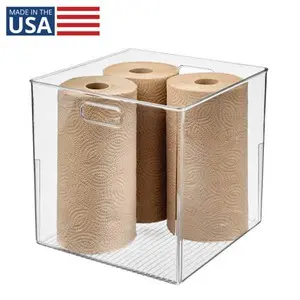 IDESIGN Large Linus Plastic Storage Bin With Handles