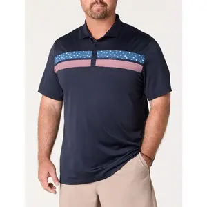 TRAVISMATHEW FIT BY DXL Big & Tall Good Good Flag Polo Shirt - Total Eclipse