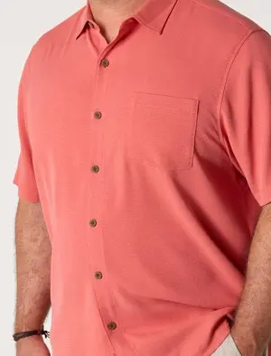 Tommy Bahama Big & Tall Coastal Ease Islandzone® Sport Shirt - Red Ginger