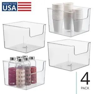 IDESIGN Open-front Storage Bin For Kitchen, Pantry, Bathroom, Office, Set Of 4