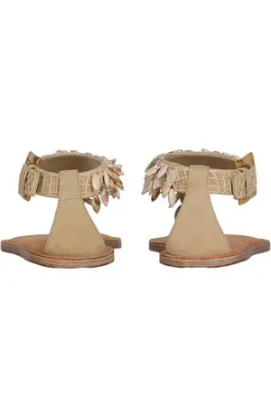 Balmain Flat Sandals In Suede