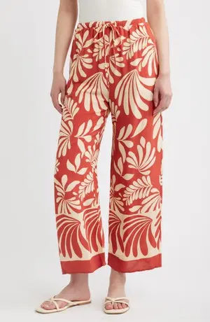 A.REN Acacia Wide Leg Pants - Red