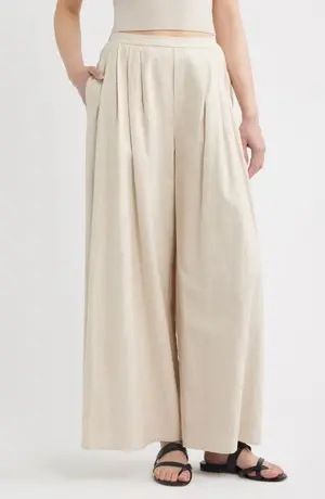 A.REN Nova Wide Leg Pants - Natural