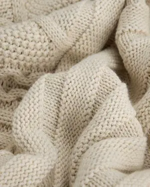 AMUNDSEN Old Salt Cable-knit Crewneck Sweater - Natural