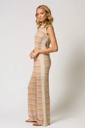 Central Park West Sleeveless Crochet Knit Top