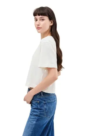 Richer Poorer Relaxed Cropped T-shirt - Bone