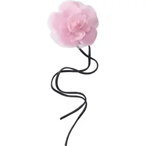OLAH Olah Silk Flower Pin Black