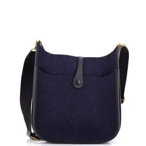 Hermès Evelyne Bag Gen Iii Felt Pm - Blue