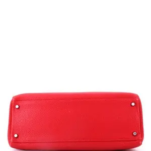 Hermès Kelly Handbag Clemence With Palladium Hardware 35