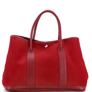 Hermès Garden Party Tote Toile And Leather 36 - Red
