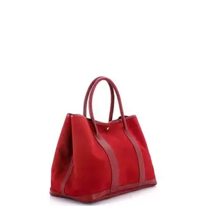 Hermès Garden Party Tote Toile And Leather 36 - Red