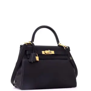 Hermès Kelly Handbag Togo With Gold Hardware 28 - Black