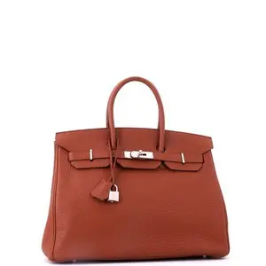 Hermès Birkin Handbag Fjord With Palladium Hardware 35 - Brown