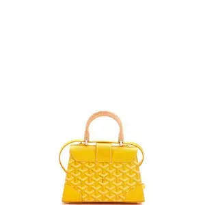 Goyard Structured Saigon Top Handle Bag Coated Canvas With Leather Mini