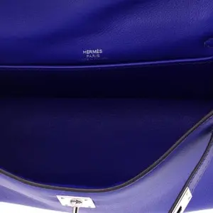 Hermès Kelly Pochette Swift - Blue