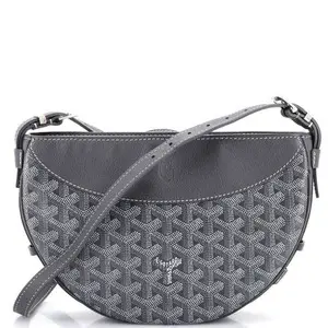 Goyard Hirondelle Shoulder Bag Coated Canvas And Leather - Gray