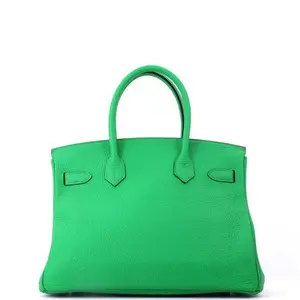 Hermès Birkin Handbag Clemence With Palladium Hardware 30 - Green