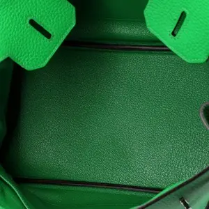 Hermès Birkin Handbag Clemence With Palladium Hardware 30 - Green