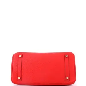 Hermès Birkin Handbag Togo With Gold Hardware 30 - Red