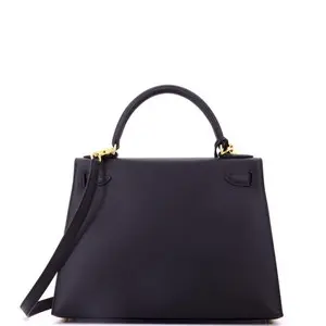Hermès Kelly Handbag Black Epsom With Gold Hardware 28 - Noir