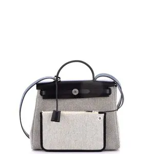 Hermès Herbag Zip Criss Viking Toile And Leather 31