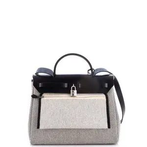 Hermès Herbag Zip Criss Viking Toile And Leather 31
