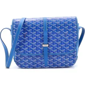 Goyard Belvedere Ii Messenger Bag Coated Canvas Mm - Blue