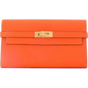 Hermès Kelly Wallet Epsom Long - Feu