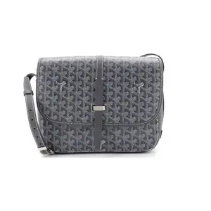Goyard Belvedere Ii Messenger Bag Coated Canvas Mm - Gray