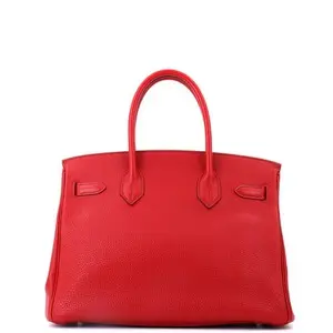 Hermès Birkin Handbag Red Togo With Palladium Hardware 30 - Rouge Garance