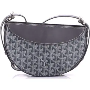 Goyard Hirondelle Shoulder Bag Coated Canvas And Leather - Grey