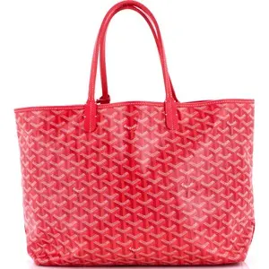 Goyard Saint Louis Reversible Tote Coated Canvas And Printed Canvas Pm - Red