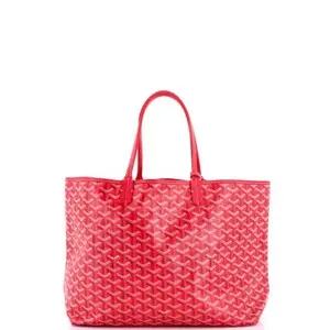 Goyard Saint Louis Reversible Tote Coated Canvas And Printed Canvas Pm - Red