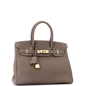 Hermès Birkin Handbag Togo With Gold Hardware 30