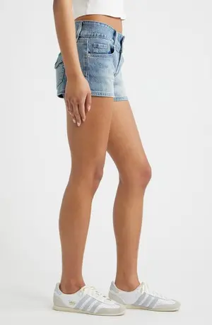 YMI Flap Pocket Denim Shorts - Light Blue