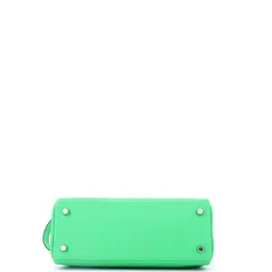 Hermès Kelly Handbag Togo With Palladium Hardware 25 - Green