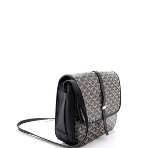 Goyard Belvedere Ii Messenger Bag Coated Canvas Mm - Black