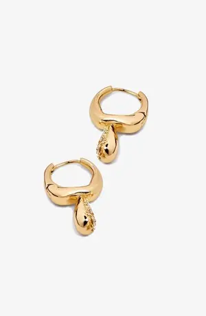 YOJ Petra Pave Hoop Earrings With Crystals