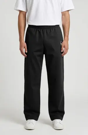 DALIX Astronaut Midweight Fleece Relaxed Track Pants - Black