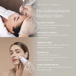 PROJECT E BEAUTY 1000pcs Microdermabrasion Replacement Filters 11mm Cotton Filter