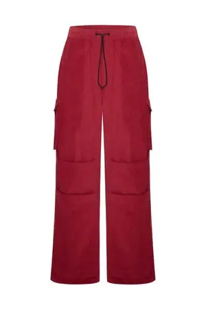 PCFG PCFG Pure Cotton Cargo Pants Red
