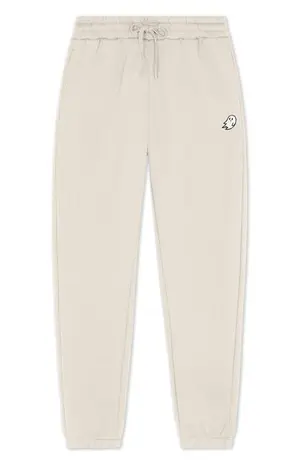 DALIX Ghost Midweight Fleece Regular Fit Track Pants - Ecru