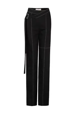 PCFG Free Heaven Stitch Detail Trousers - Black