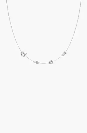 YOJ Kiss Necklace - Silver