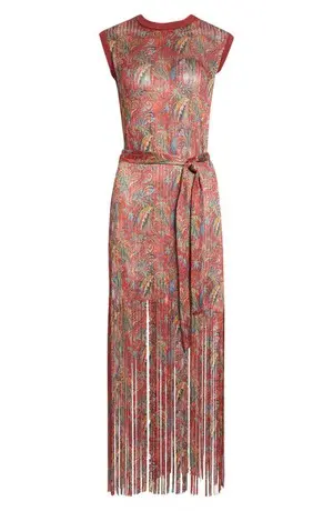 Etro Paisley Print" Sweater Dress With Fringe