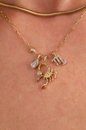 ALEX AND ANI Scorpio Zodiac Charm Cluster Necklace